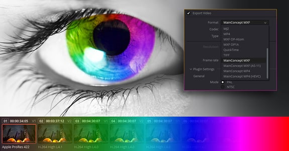 Codec Plugin for DaVinci Resolve Studio: MainConcept